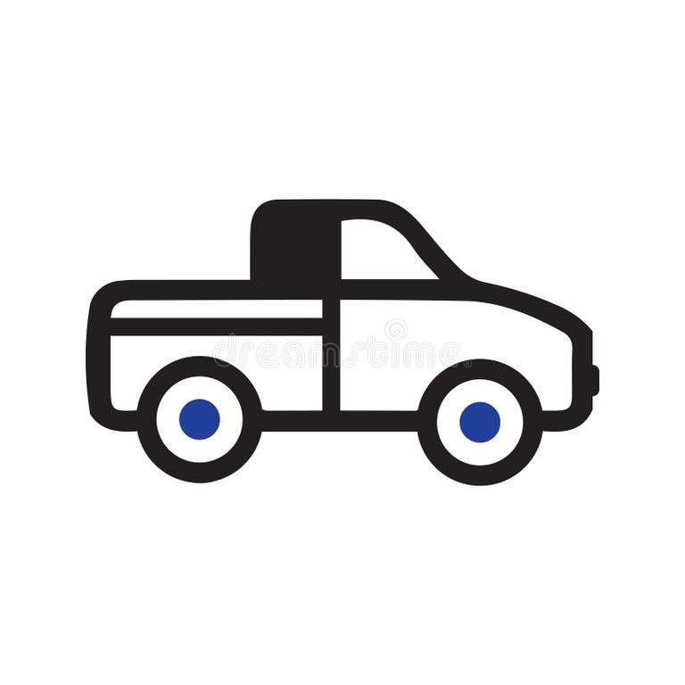 Modern pick up car icon stock vector. Illustration of automobile ...