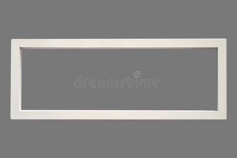 Modern Picture Frame on Grey Background Isolated White Color Minimalist ...