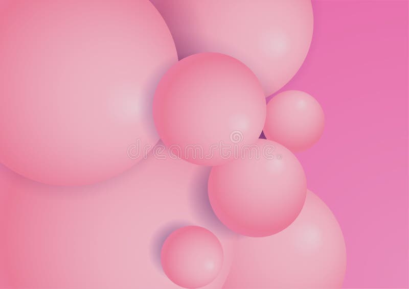 Modern Pink 3D Sphere Abstract Background Stock Illustration ...
