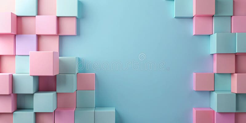 Modern Pink and Light Blue Color Block Background for Contemporary and ...