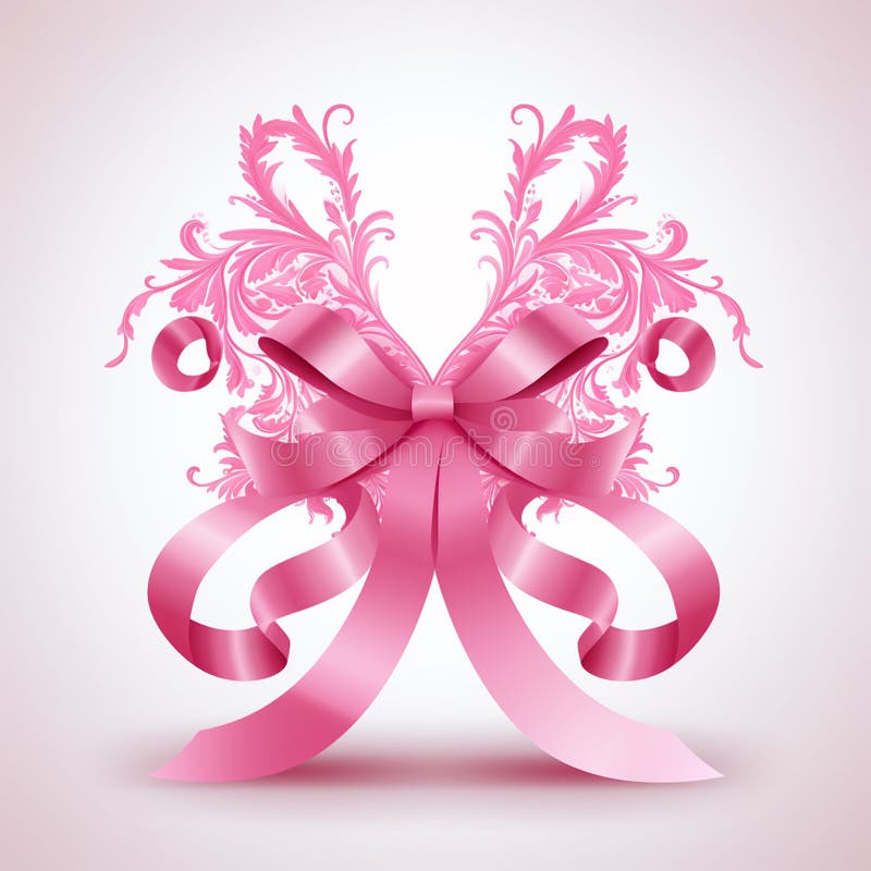 Modern Pink Ribbon for a Stylish and Sophisticated Design Stock ...