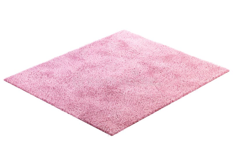 Modern Pink Rug with High Pile. 3d Render Stock Illustration ...