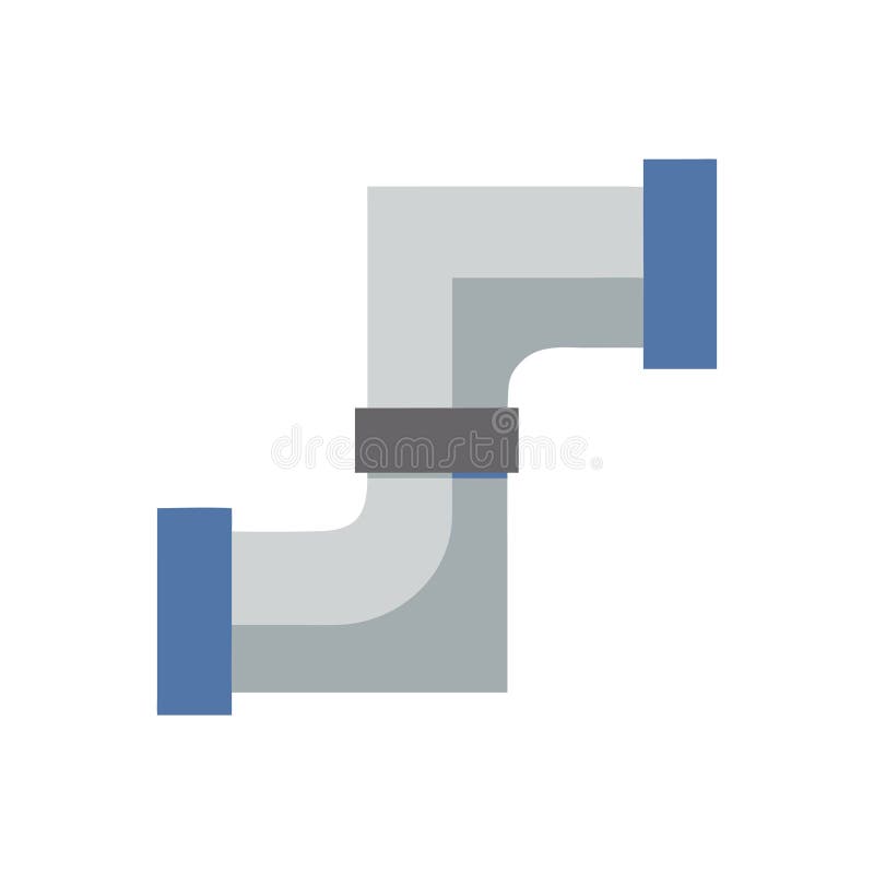 Modern Pipe Elbow Joint Graphic Representation Stock Vector ...
