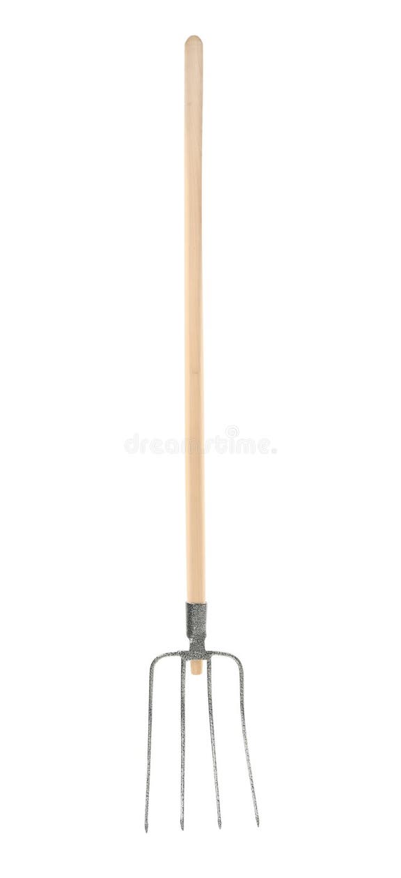 Modern Pitchfork Isolated on White. Gardening Tool Stock Image - Image ...