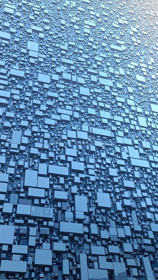 Modern Pixelated Glass Facade Creating Digital Aesthetic Stock ...