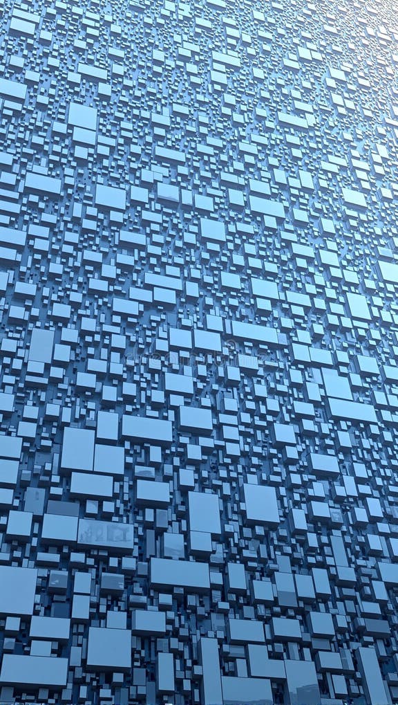 Modern Pixelated Glass Facade Creating Digital Aesthetic Stock ...
