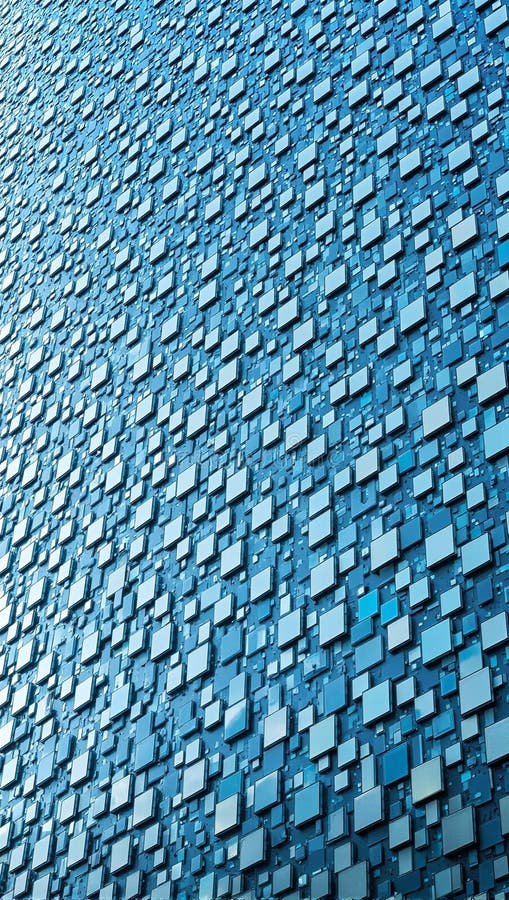 Modern Pixelated Glass Facade Creating Digital Aesthetic Stock ...