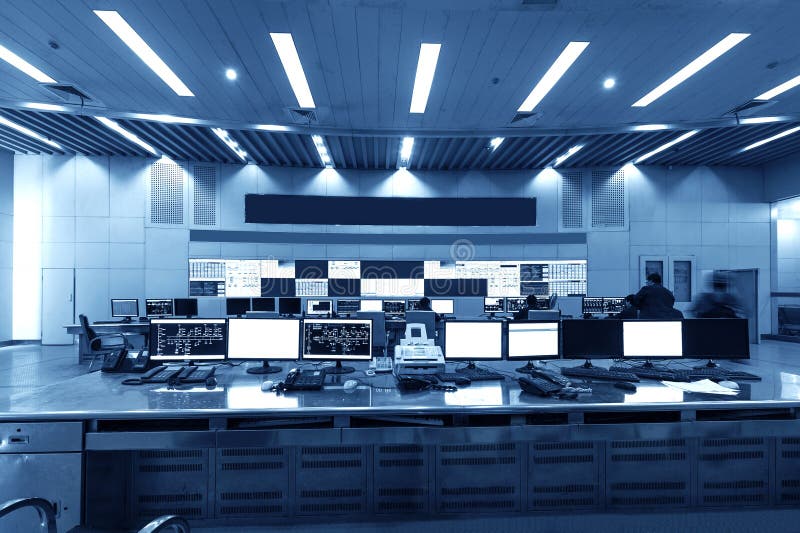 Modern plant control room stock image. Image of plant - 50021109