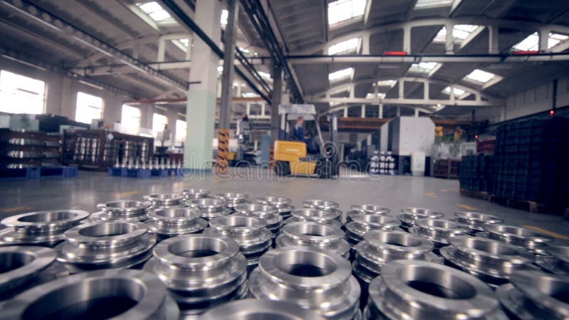 Inside of a Industrial Factory. Aerial Shoot. 4K. Stock Video - Video ...