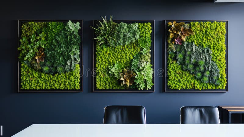 Modern plant wall frames stock illustration. Illustration of ...