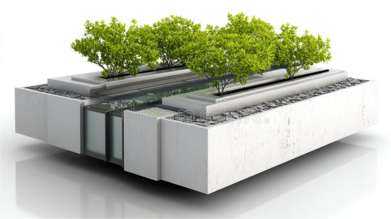 Modern Planter Design stock illustration. Illustration of urban - 382892046