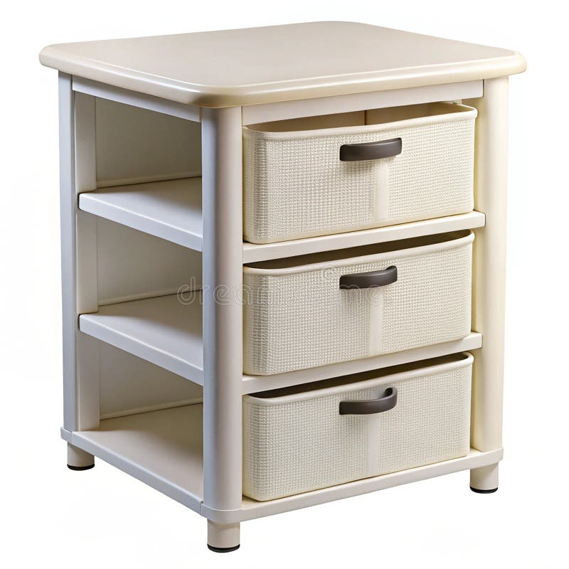 Plastic Bedside Table with Hidden Storage Compartments Stock ...