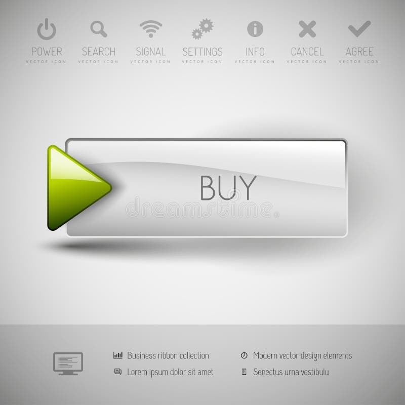 Modern plastic button BUY stock illustration. Illustration of bright ...