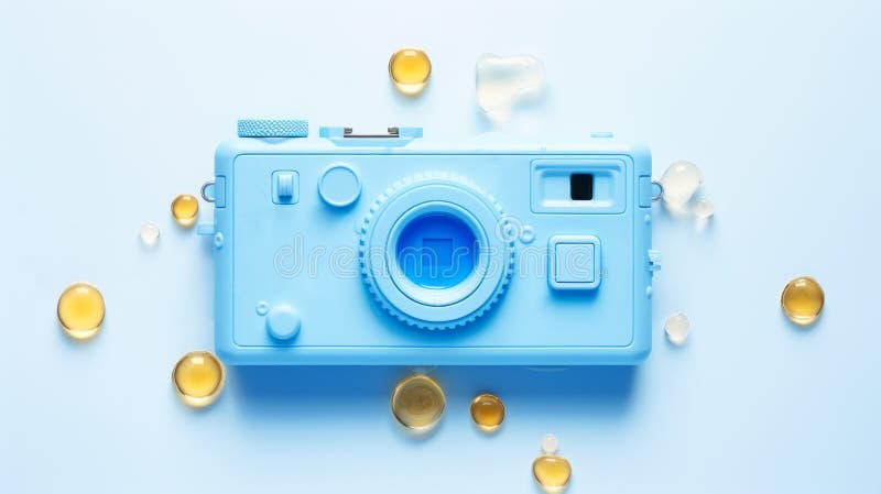 Modern plastic camera stock illustration. Illustration of optimistic ...