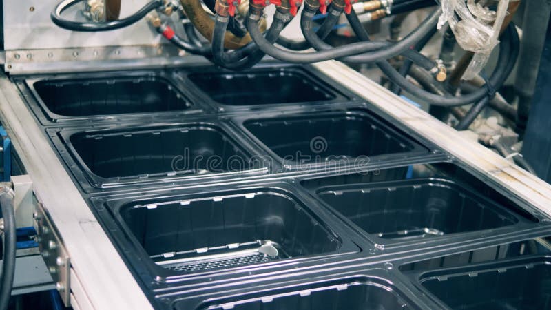 Plastic Container Lids Moving Along the Production Line Stock Video ... Plastic Container Lids Moving Along the Production Line Stock Video ...