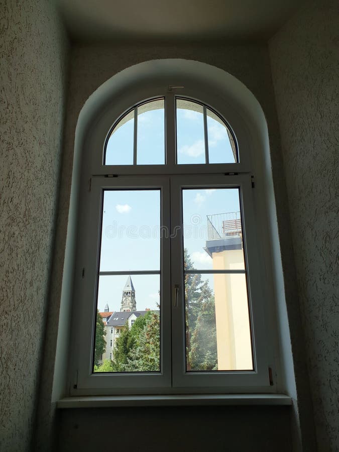 Modern Plastic Windows in a Sophisticated Design Stock Image - Image of ...