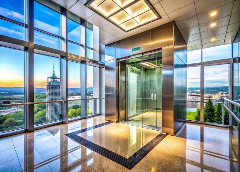 Modern Platform Lift Installation a Panoramic View of Seamless ...