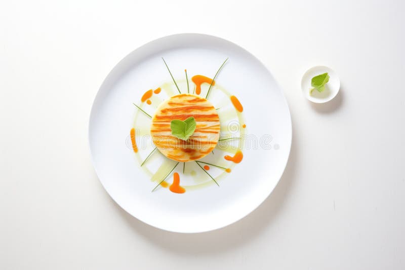 Modern Plating of a Single Kimchi Pancake, Minimalist Style Stock ...