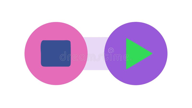 Modern Play Button Icon for Media Players and Creative Startups. Vector ...