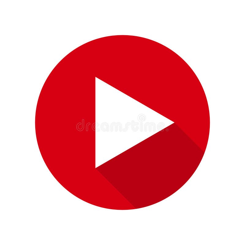 Modern Play Button Icon. Vector. Stock Vector - Illustration of flat ...