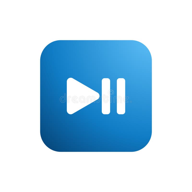 Modern Play Pause Icon Button Logo Stock Vector - Illustration of ...