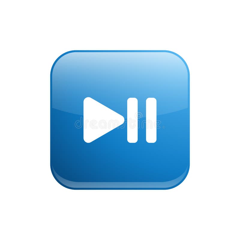 Modern Stop Icon Button Logo Stock Vector - Illustration of sign, music ...