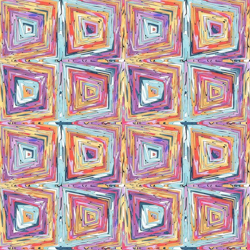 Ditzy Pixel Abstract Rainbow Seamless Pattern Backdrop. Modern Playful ...