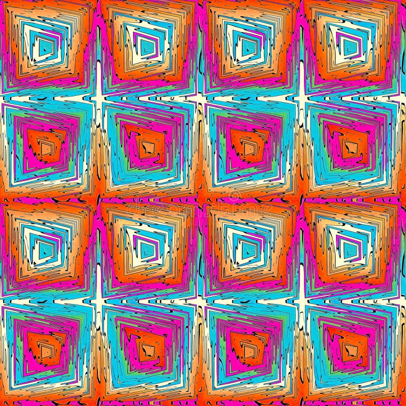 Ditzy Pixel Abstract Rainbow Seamless Pattern Backdrop. Modern Playful ...