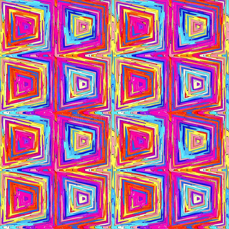 Ditzy Pixel Abstract Rainbow Seamless Pattern Backdrop. Modern Playful ...