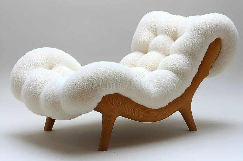 Cloud Chaise Lounge stock illustration. Illustration of piece - 376278673