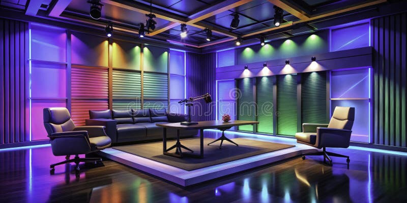 Modern Podcast Streaming Studio Design a Professional Workspace ...