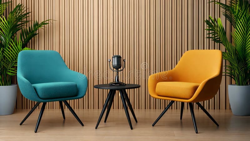 Modern Podcast Studio Setup Featuring Two Engage Chairs and a ...