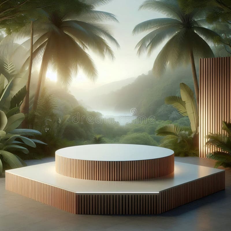 A Modern Podium for Product Design Against the Backdrop of a Tropical ...