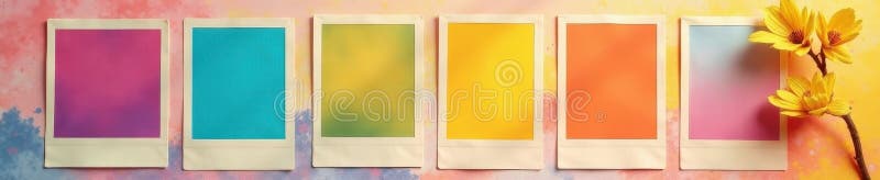 Modern Polaroid Frame with Clean Lines and Vibrant Color , Abstract ...