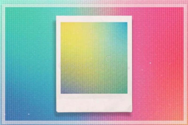 Modern Polaroid Frame with Clean Lines and Vibrant Color Gradient ...