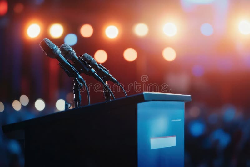 Modern Political Podium Ready for a Powerful Speech at a Significant ...