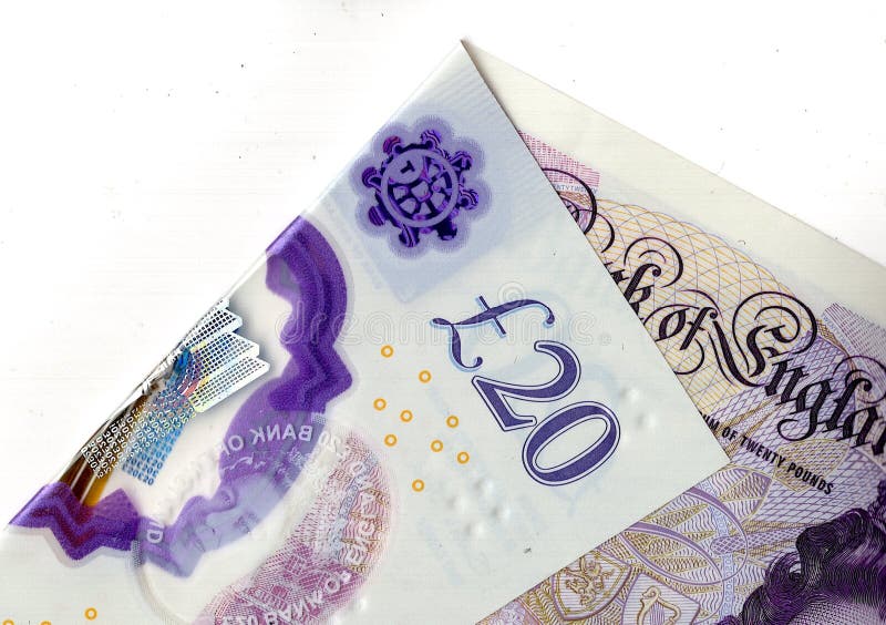 A Modern £20 Polymer Banknote from the United Kingdom. Editorial Image ...