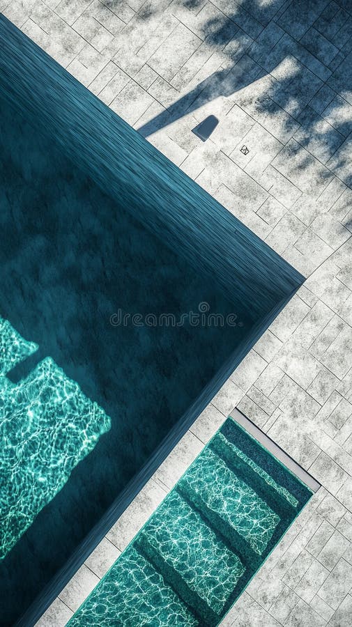 Modern Pool Design with Clear Water and Urban Landscape Stock Photo ...