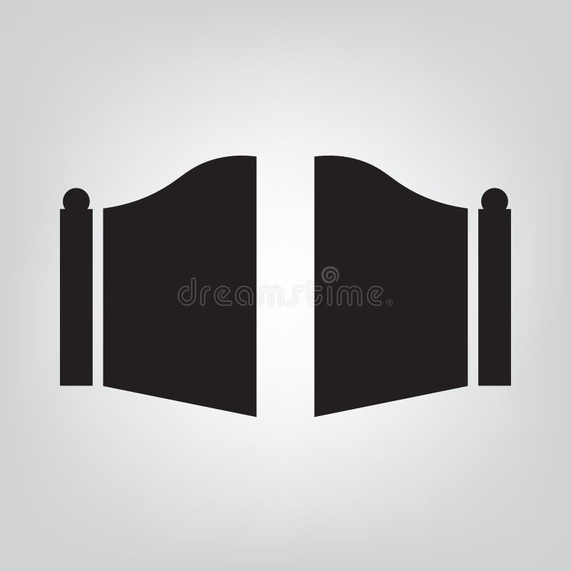 Modern gate-pictogram vector illustratie. Illustration of poort - 145770347