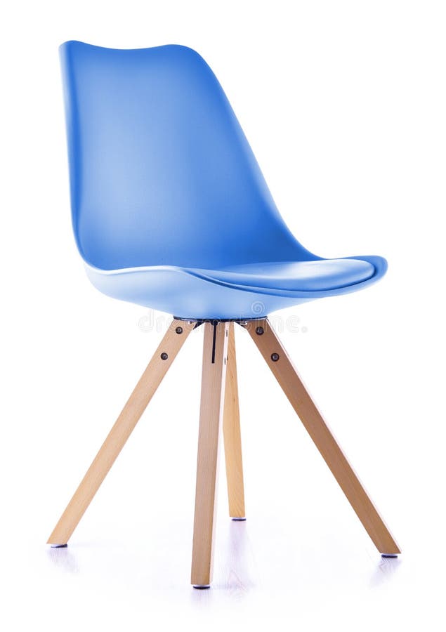 Modern Popular Plastic Chair Isolated on White Stock Image - Image of ...