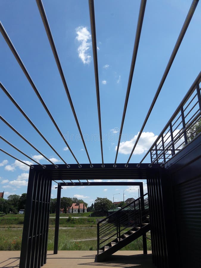 Modern Port Building Under the Sky Stock Image - Image of building ...