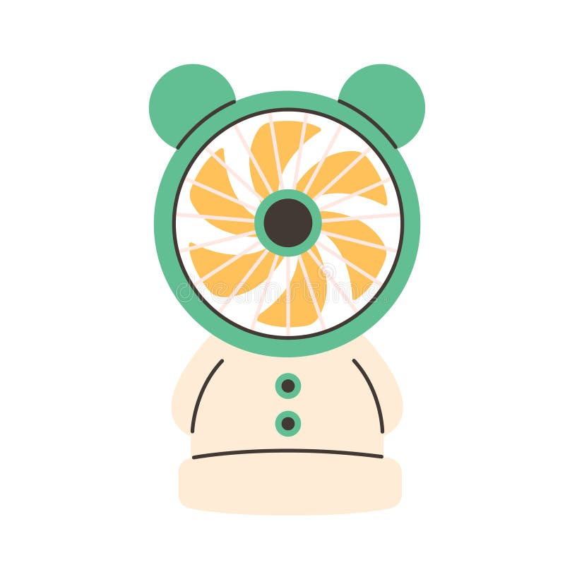 Modern Portable Fan. Table Fan, Hand Fan. Mini Electric Fan. Vector ...