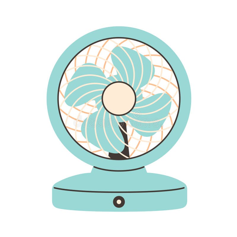 Modern Portable Fan. Table Fan, Hand Fan. Mini Electric Fan. Vector ...