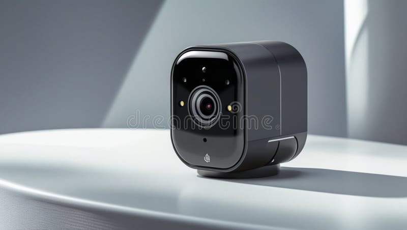 Modern Portable Security Camera Stock Illustration - Illustration of ...