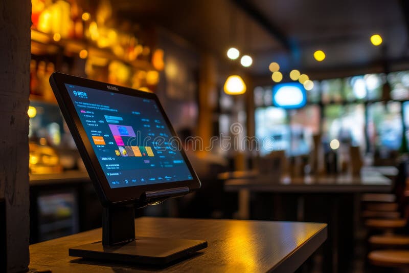 Modern POS System with Touchscreen and Integrated Payment Processing ...