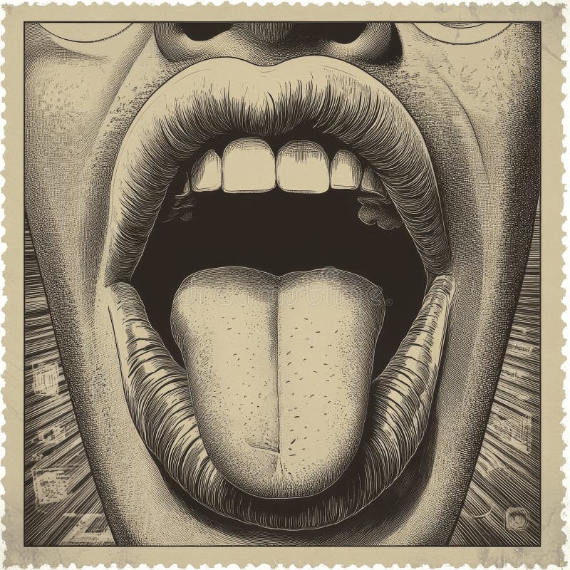 A Modern Postage Stamp Illustration, Generated Using AI, Features a ...