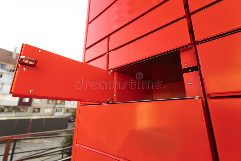 Modern Postal Automatic Mail Terminal with Self Service Stock Image ...