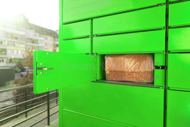 Modern Postal Automatic Mail Terminal with Self Service Stock Photo ...