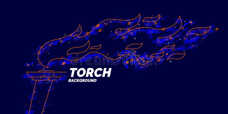 Modern Poster and Background with Torch and Fire. Stock Vector ...
