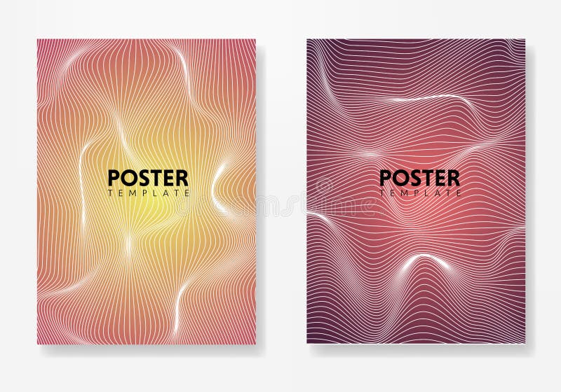 Modern Poster Design with Abstract Wave and Lines.Vector Design ...